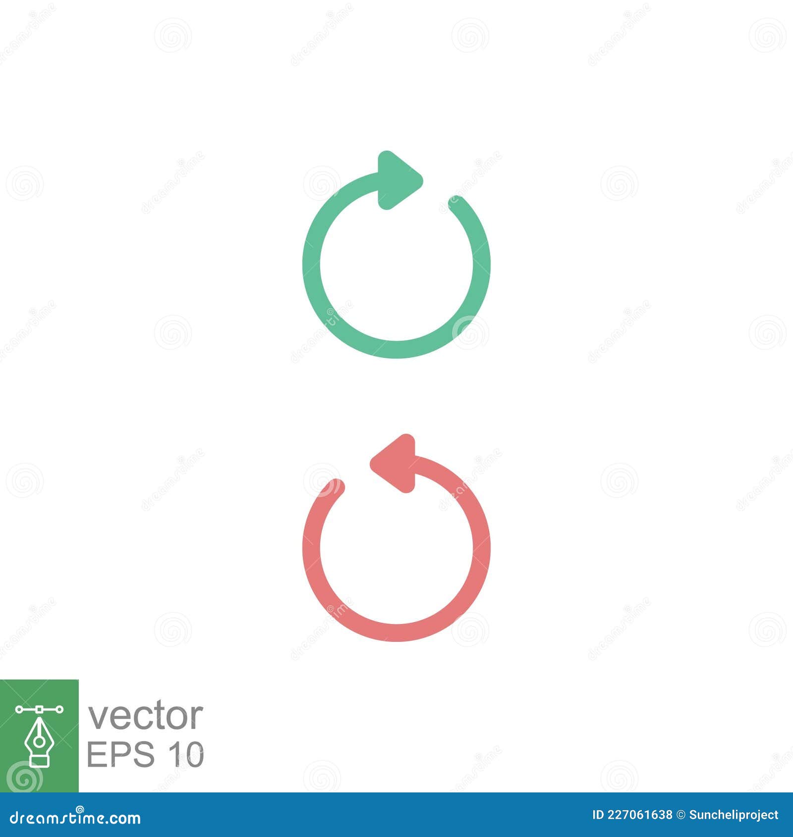 Rotate Clockwise in Green Colour and Rotate Counterclockwise Arrows in ... Rotate Clockwise in Green Colour and Rotate Counterclockwise Arrows in ...