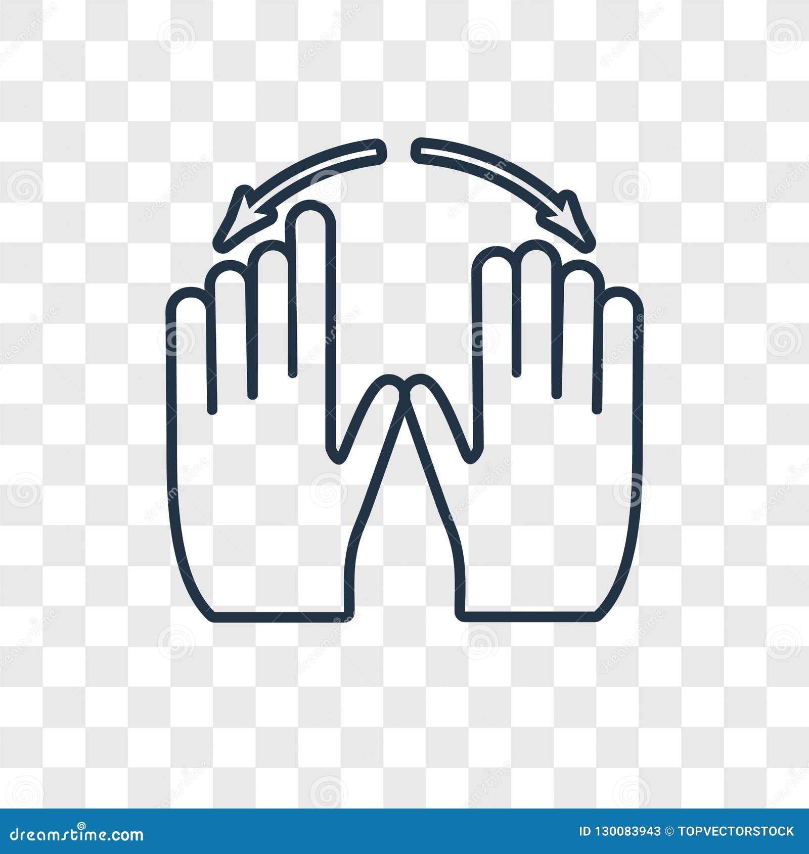 Rotate Concept Vector Linear Icon Isolated on Transparent Background ...