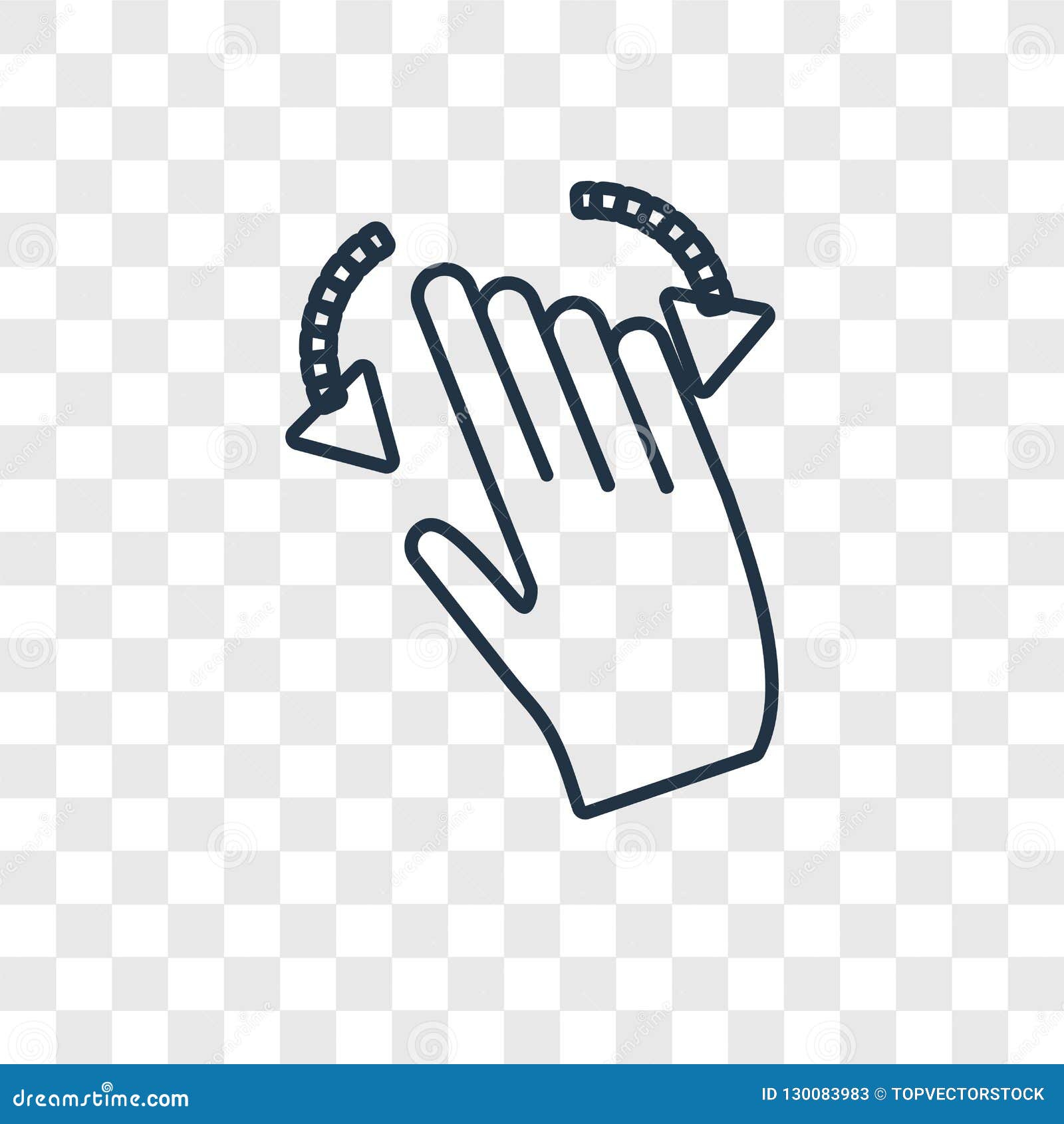 Rotate Concept Vector Linear Icon Isolated on Transparent Background ...