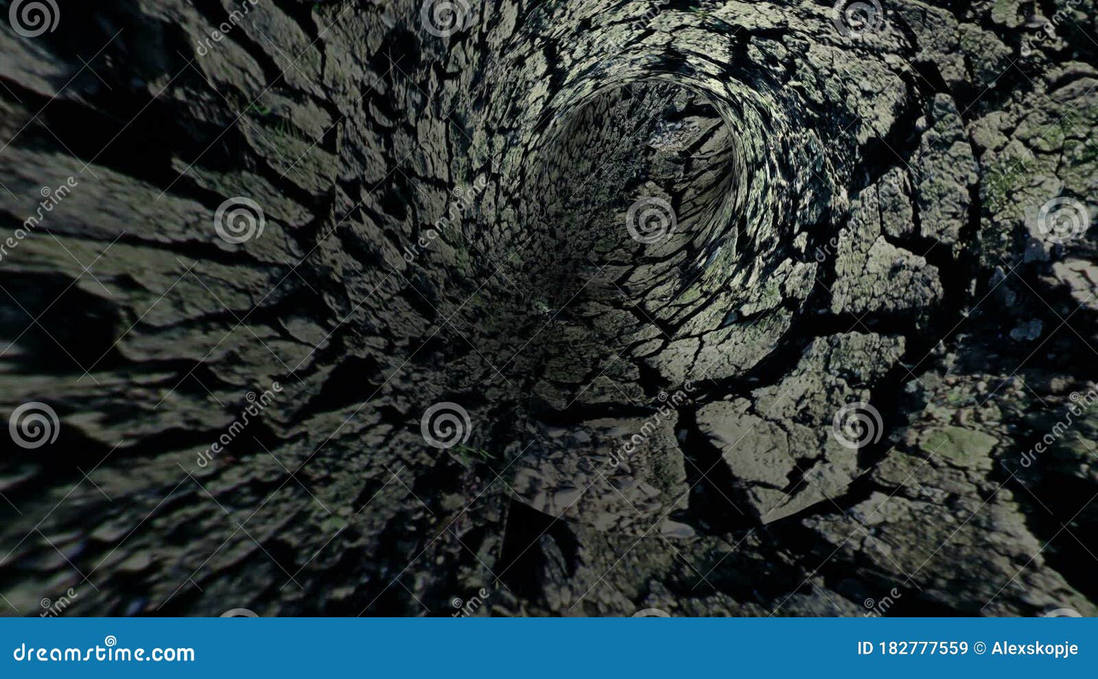 Rotate Falling into a Deep Hole with Cracks Stock Video - Video of ...