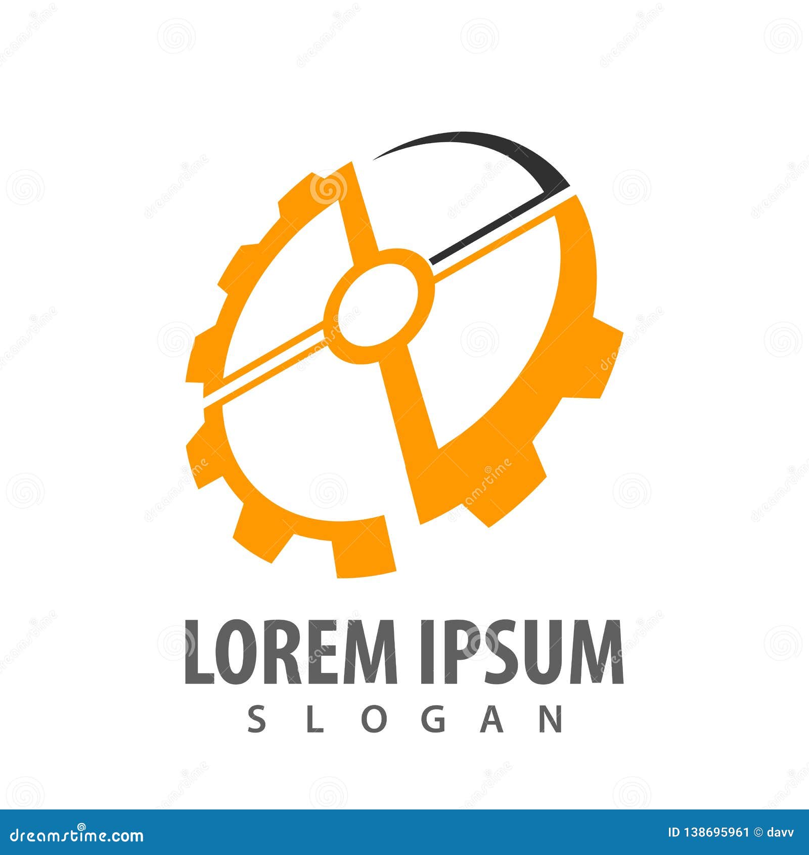 Rotate Gear Logo Concept Design. Symbol Graphic Template Element Vector ...