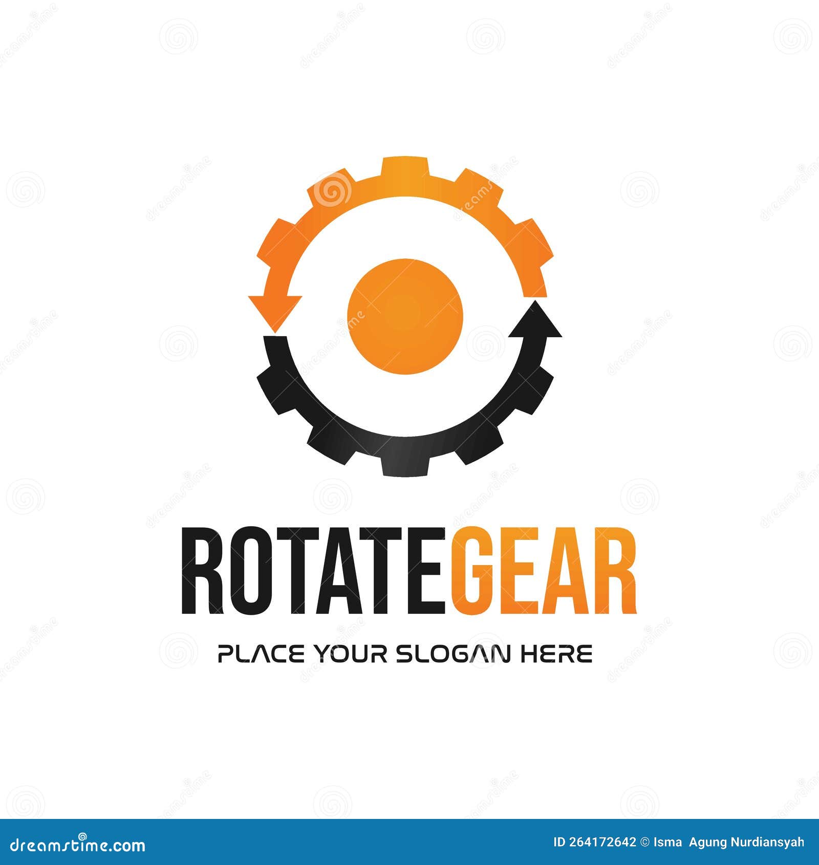 Rotate Gear Vector Logo Template Stock Vector - Illustration of ...
