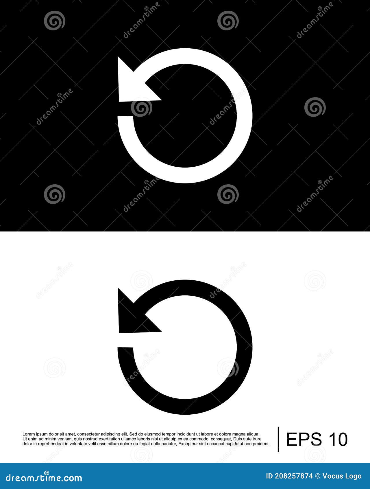 Rotate Icon, Arrow Icon Vector Logo Template Stock Vector ...