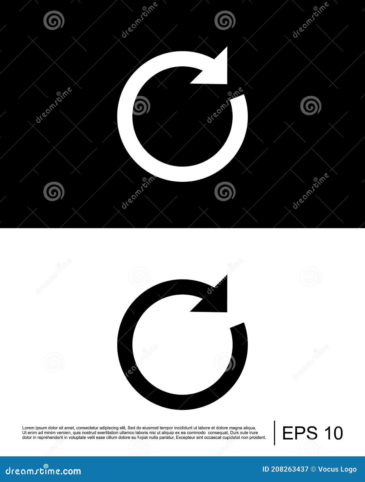 Rotate Icon, Arrow Icon Vector Logo Template Stock Vector ...