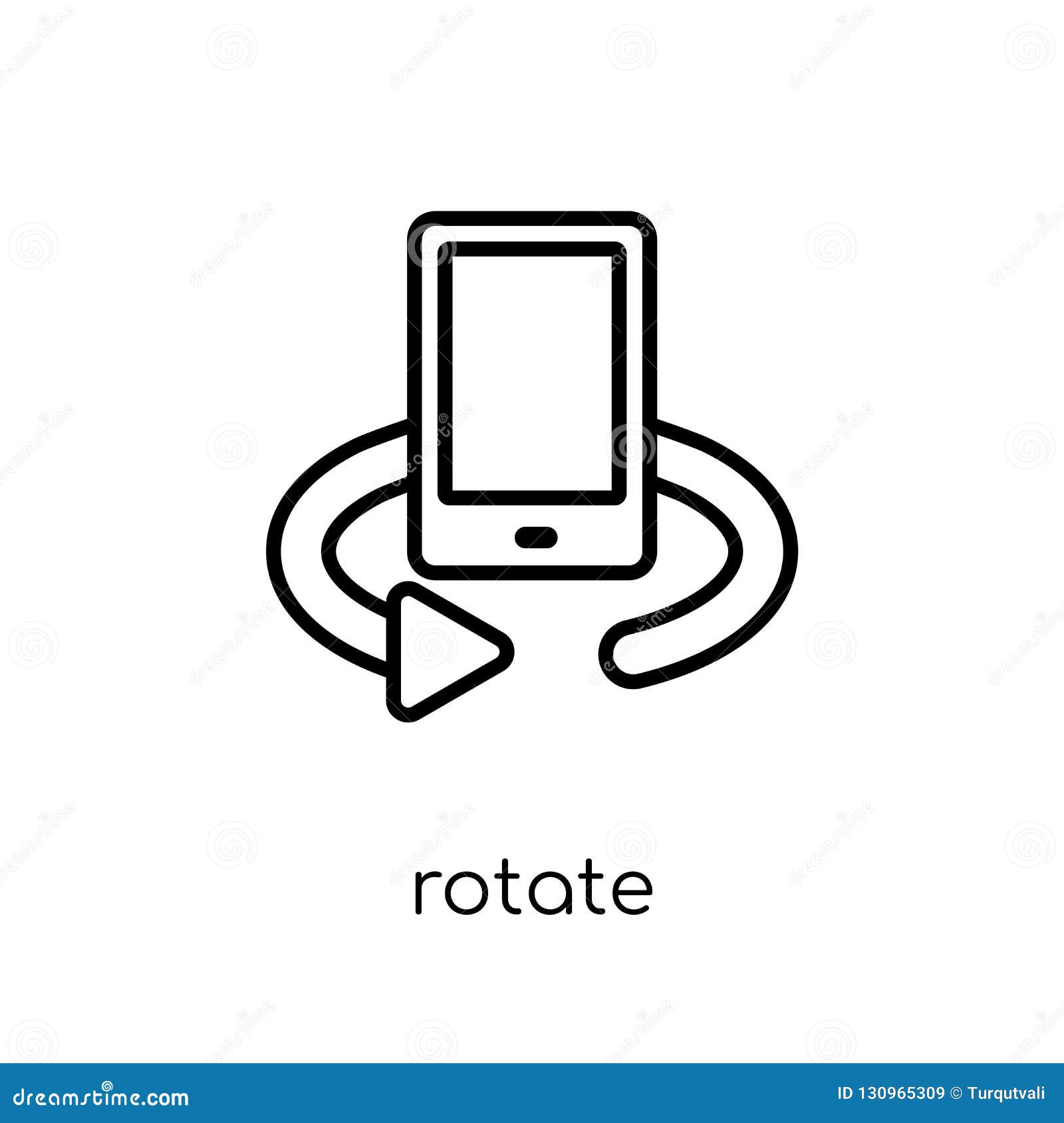 Rotate Icon from Collection. Stock Vector - Illustration of black ...