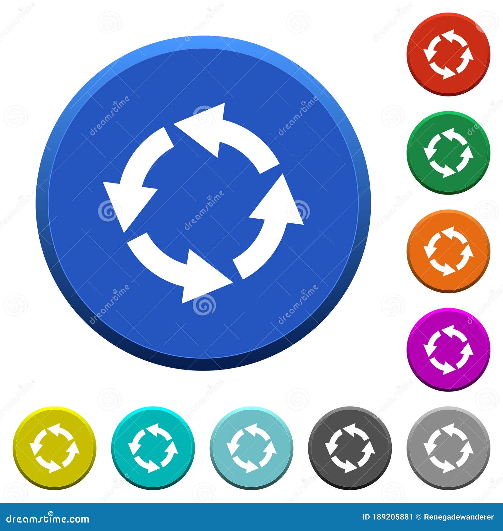 Rotate Left Beveled Buttons Stock Vector - Illustration of object ...