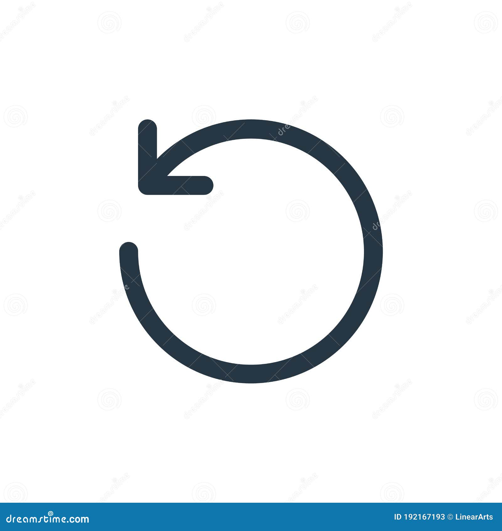 Rotate Left Icon Vector from Text Editor Concept. Thin Line ...