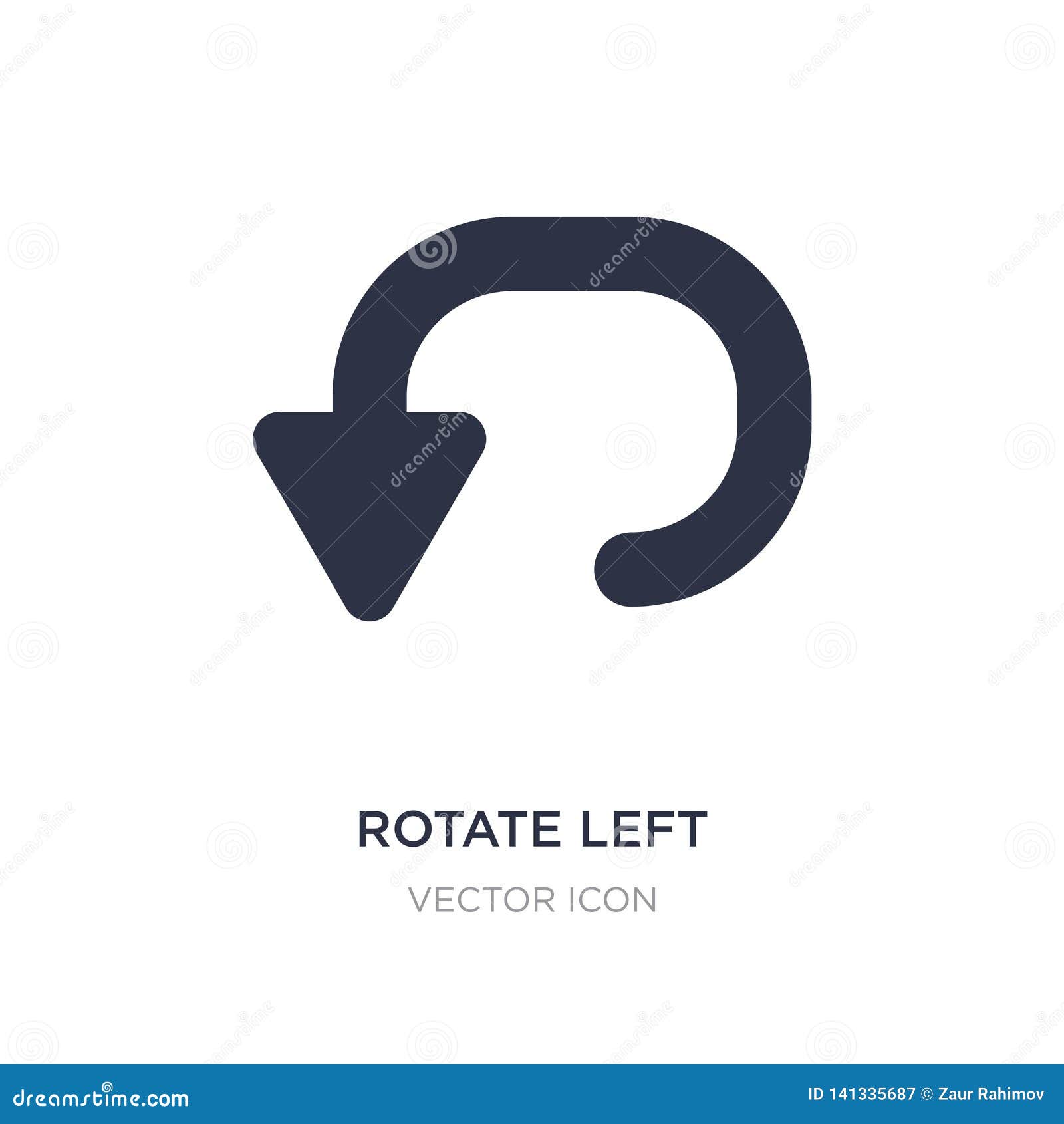 Rotate Left Icon on White Background. Simple Element Illustration from ...