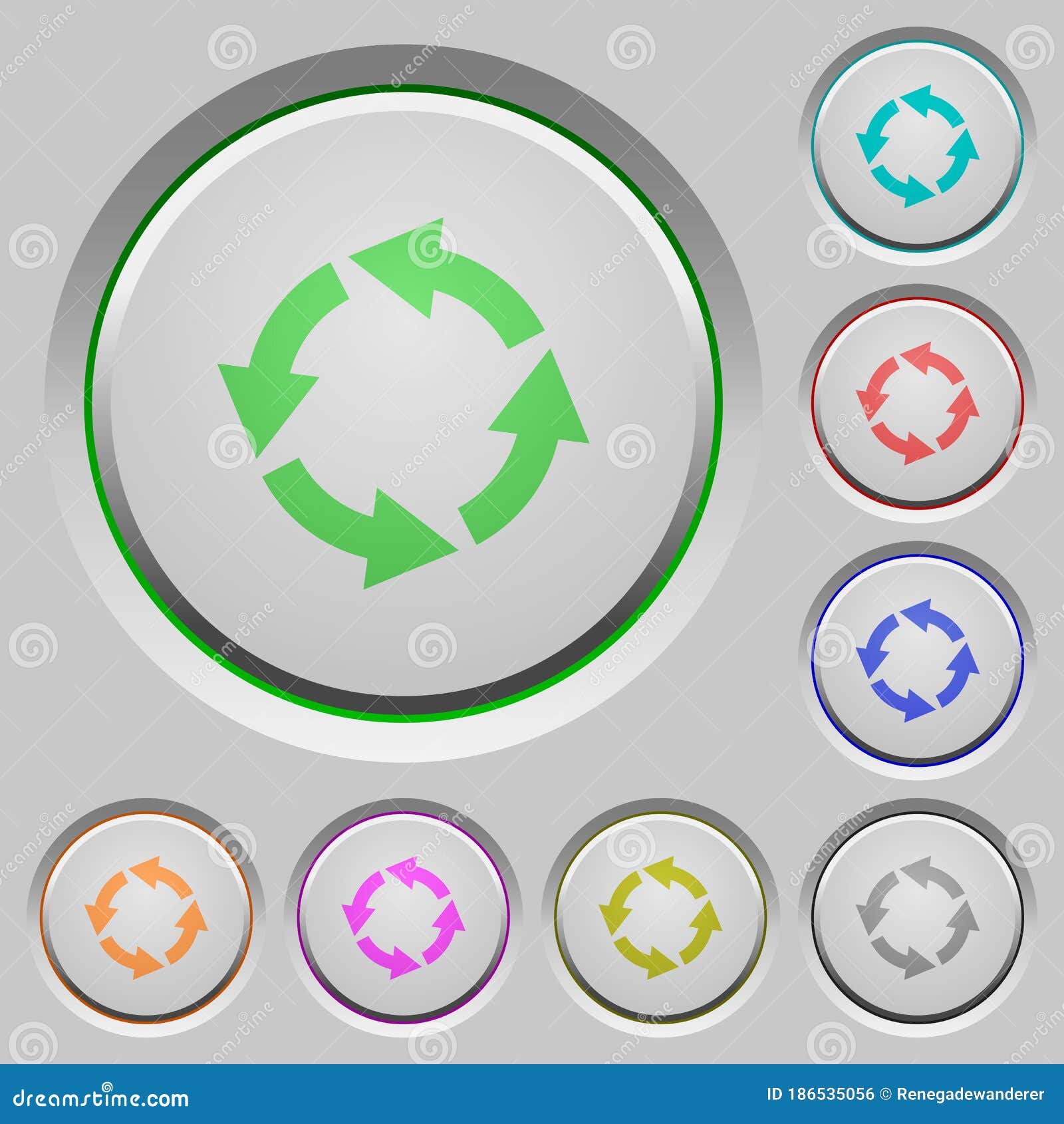 Rotate left push buttons stock vector. Illustration of left - 186535056