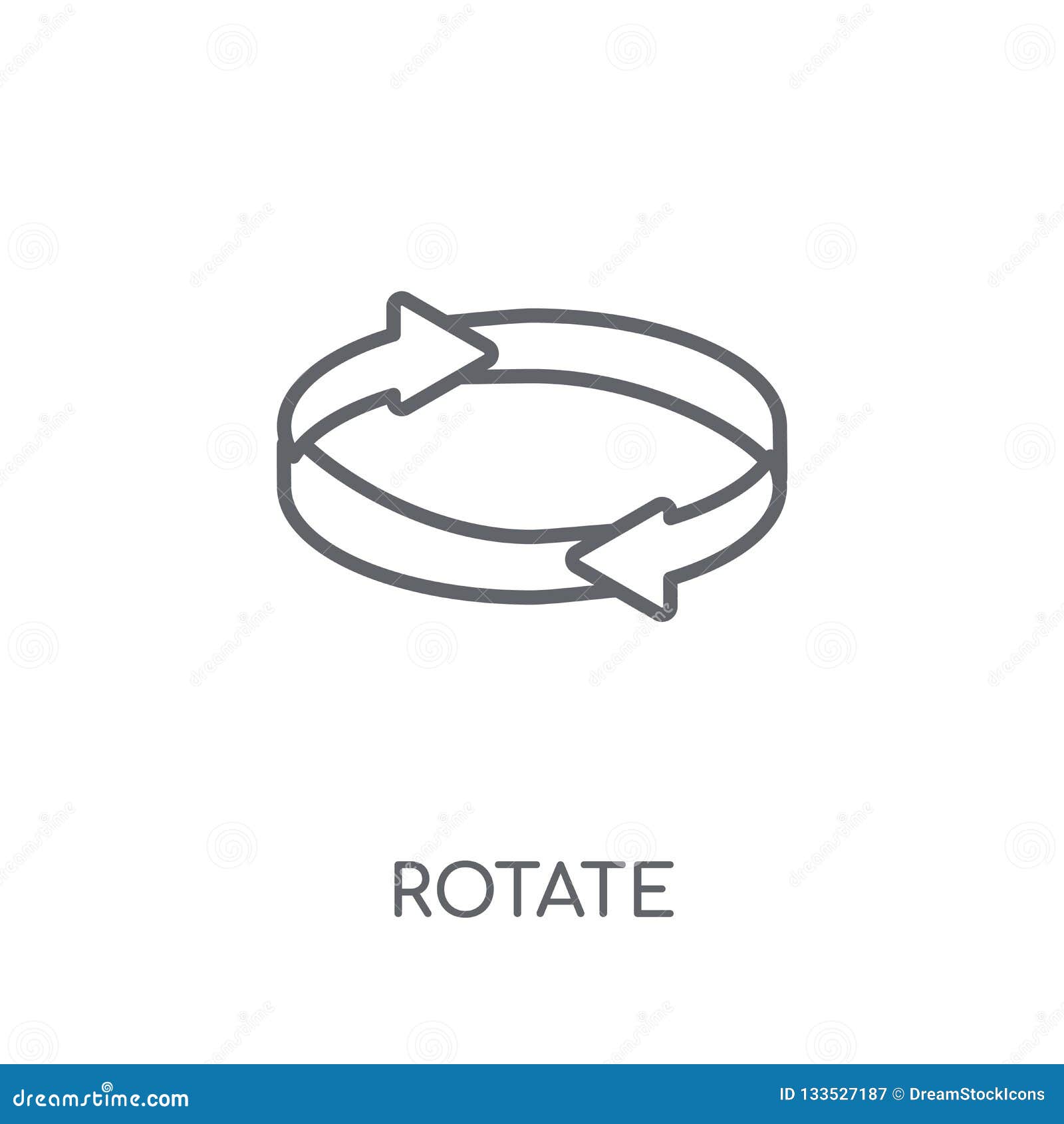 Rotate Linear Icon. Modern Outline Rotate Logo Concept on White Stock ...