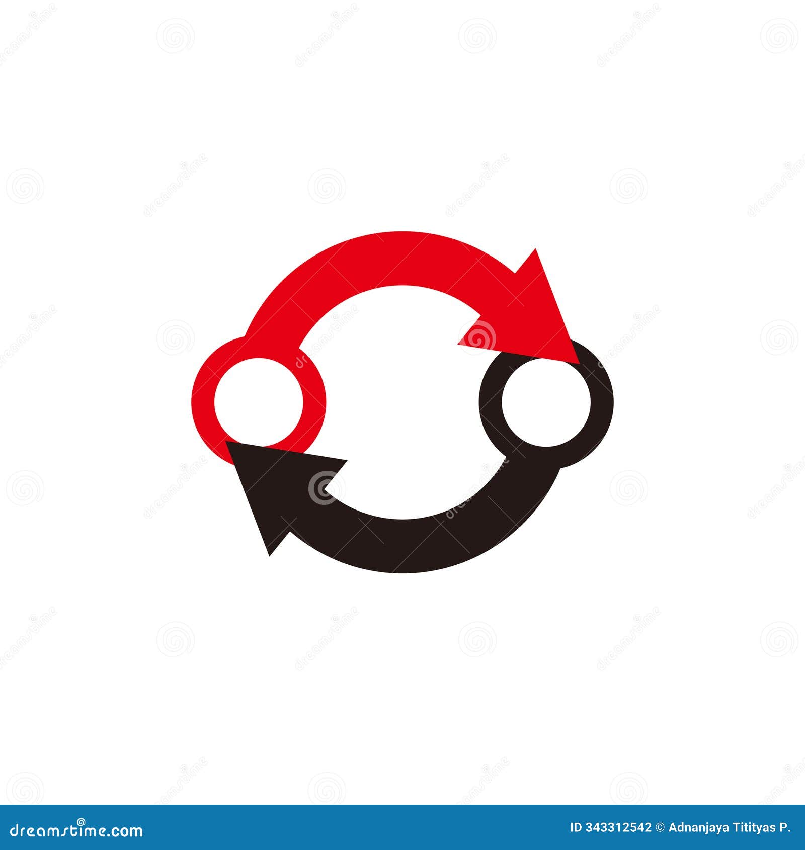 Rotate Linked Arrows Points Colorful Recycle Logo Vector Stock Vector ...