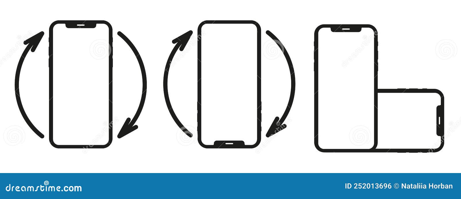 Rotate Mobile Phone Icon. Tilt Smartphone Symbol. Sign Device Vector ...