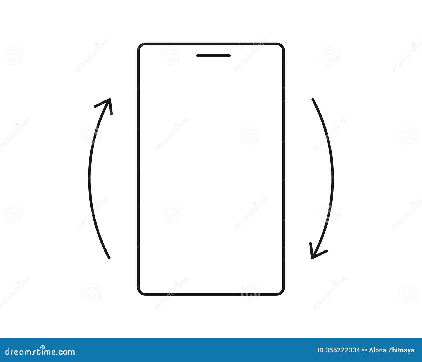 Rotate Mobile Phone Icon, Rotation Symbol with Arrows Set. Turn Device, Screen. Ui Button, Web ...