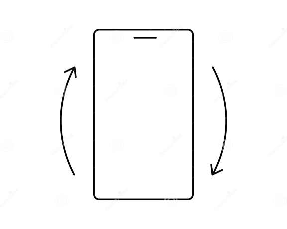 Rotate Mobile Phone Icon Rotation Symbol With Arrows Set Turn Device Screen Ui Button Web