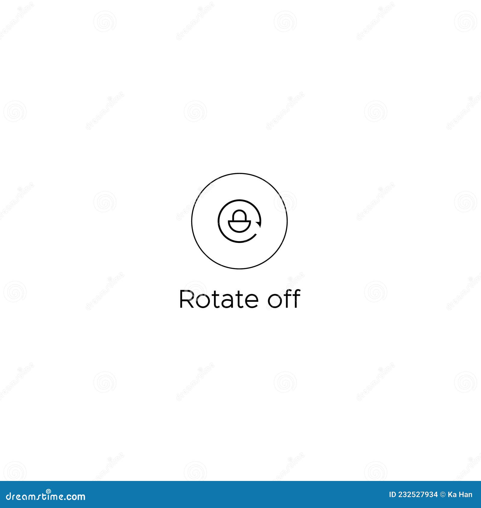 Rotate Off Button Icon in Line Style Stock Vector - Illustration of ...