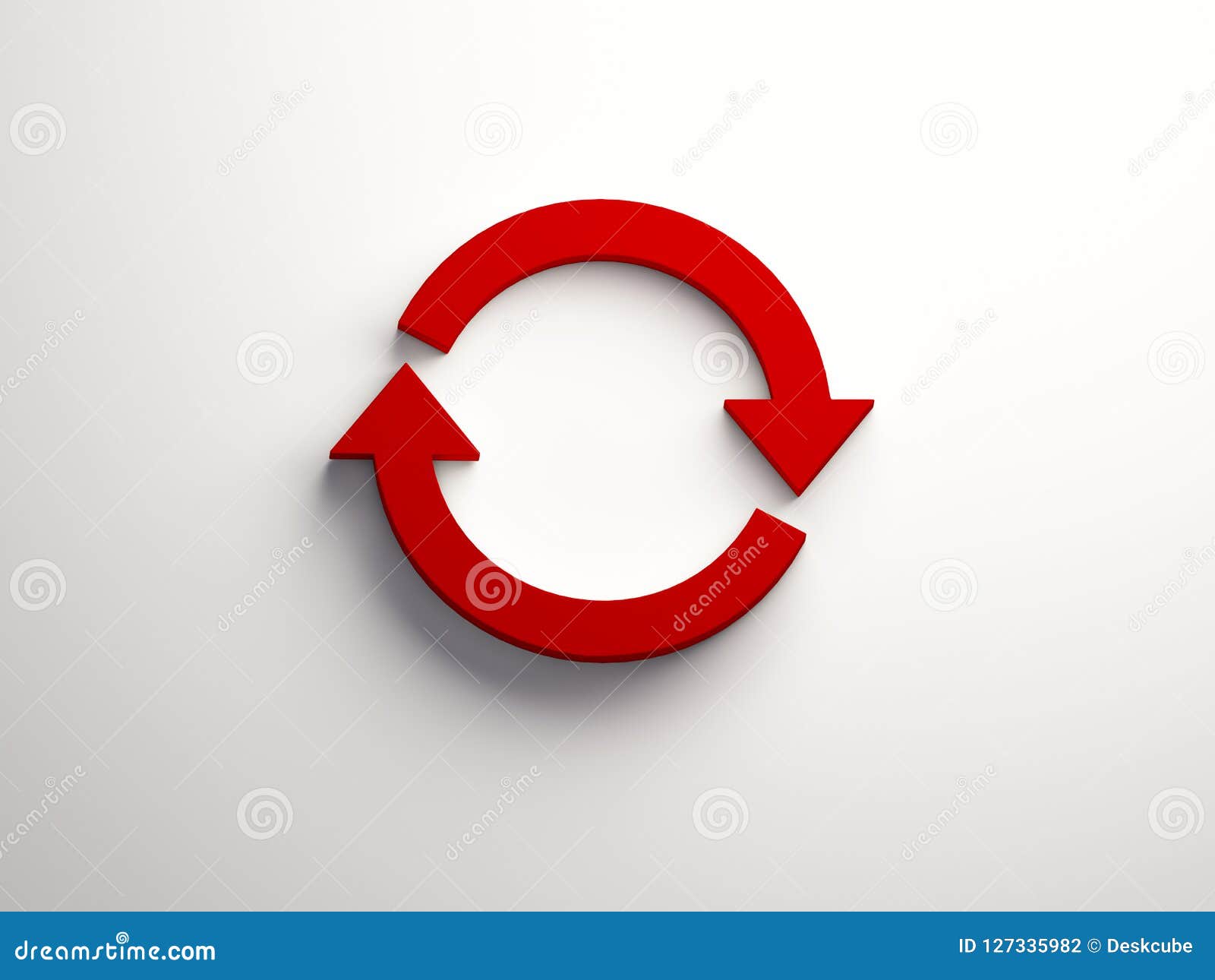 Rotate Red Symbol. 3D Render Illustration Royalty-Free Stock Image ...