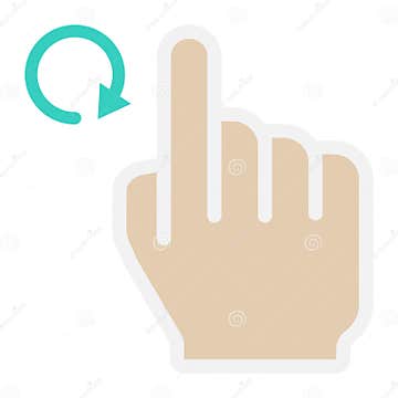 Rotate Right Flat Icon, Touch and Hand Gestures Stock Vector ...