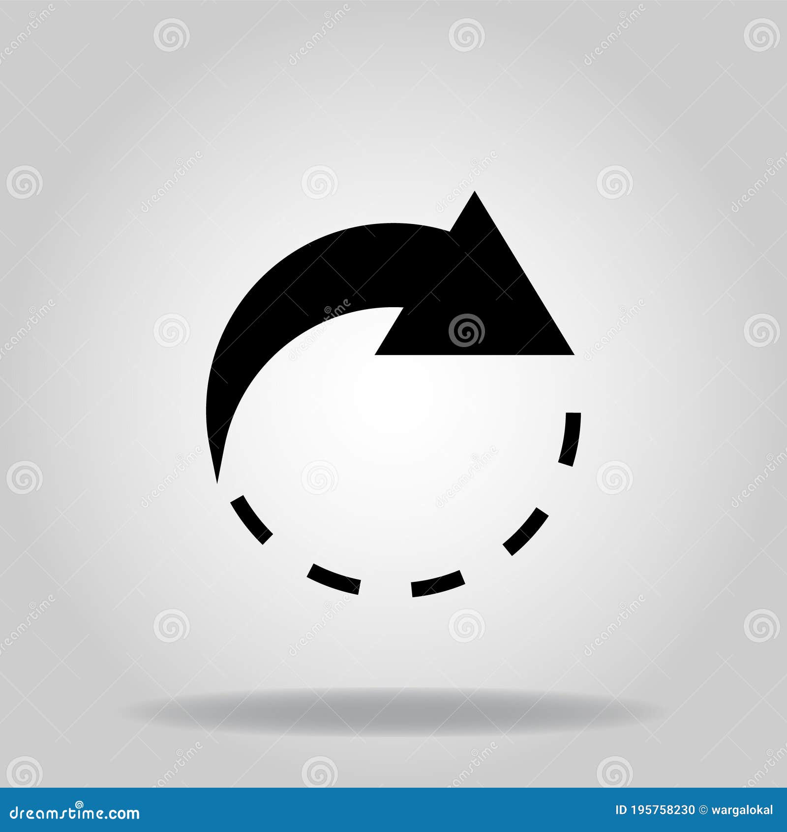 Rotate Right Icon or Logo in Glyph Stock Vector - Illustration of glyph ...