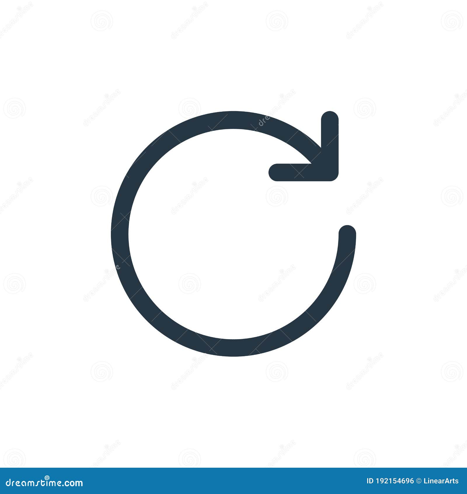 Rotate Right Icon Vector from Text Editor Concept. Thin Line ...