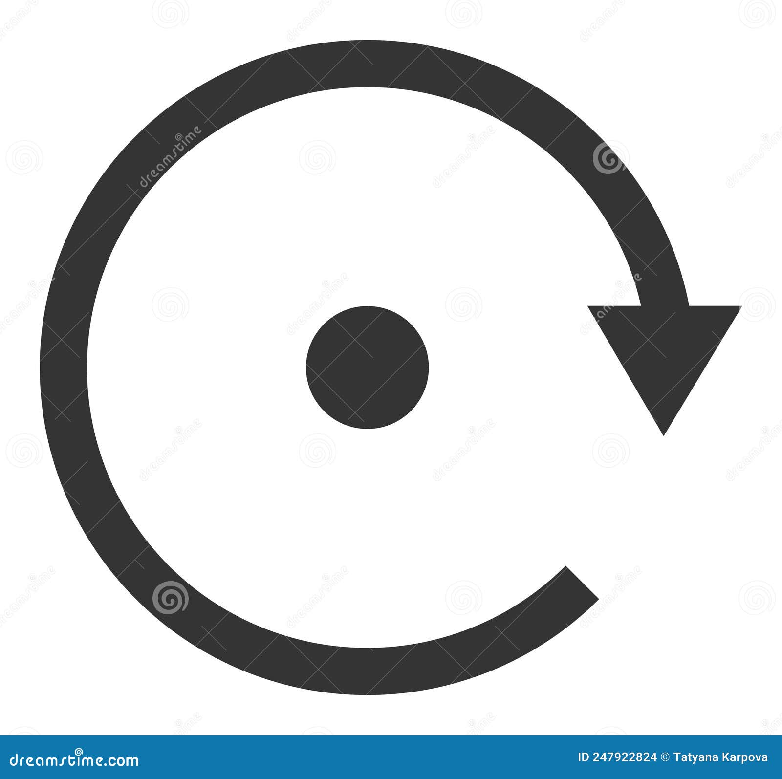 Rotate Right Vector Icon Flat Illustration Stock Vector - Illustration ...