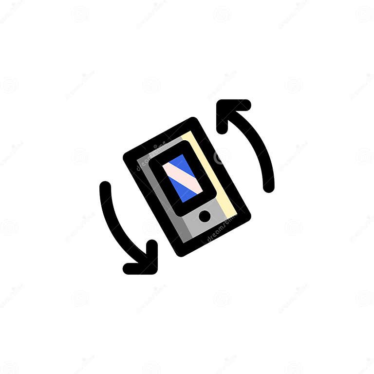 Rotate Screen Icon stock vector. Illustration of rotate - 266547520
