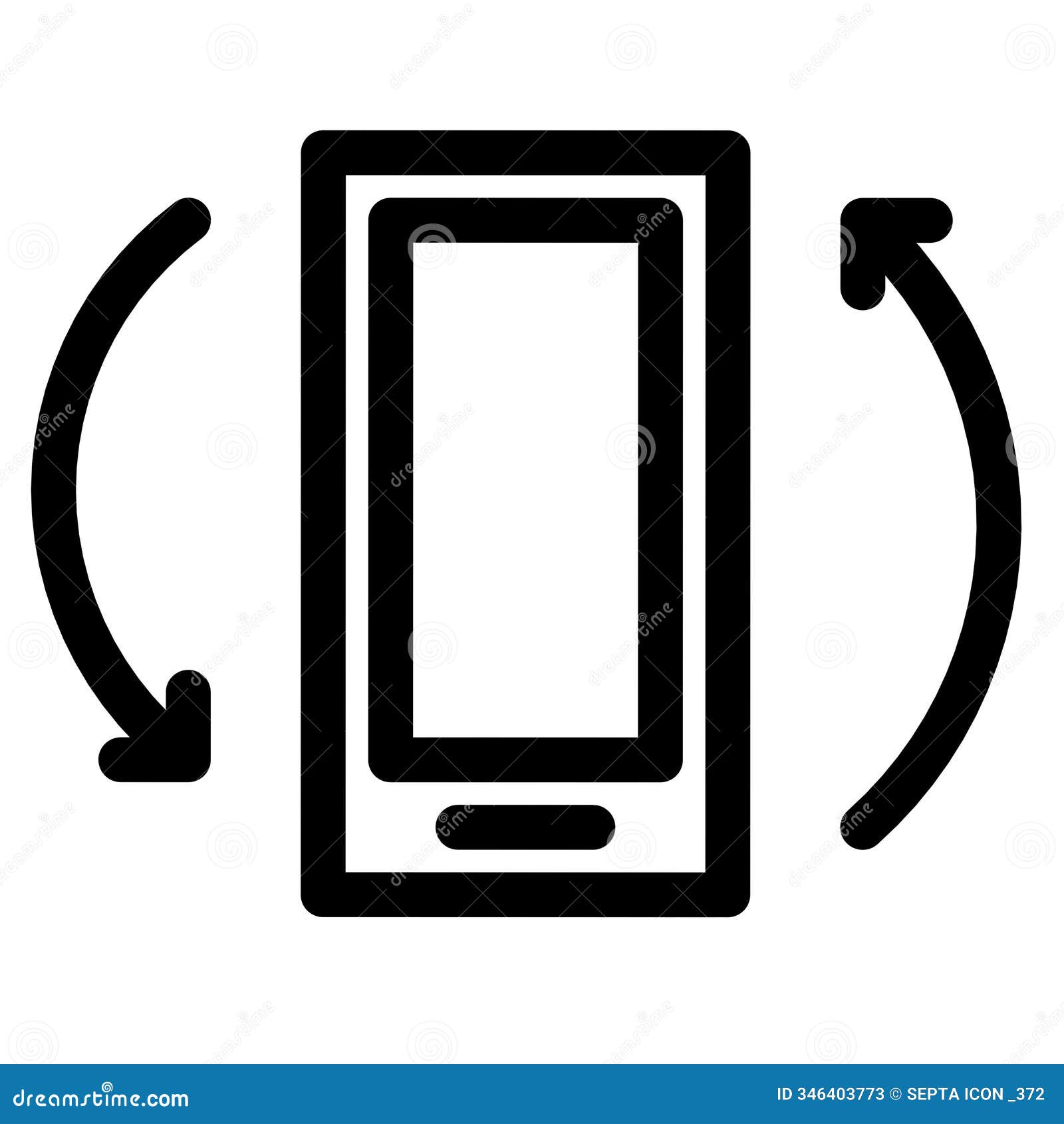 Rotate Screen Icon for Mobile Phones Stock Illustration - Illustration ...