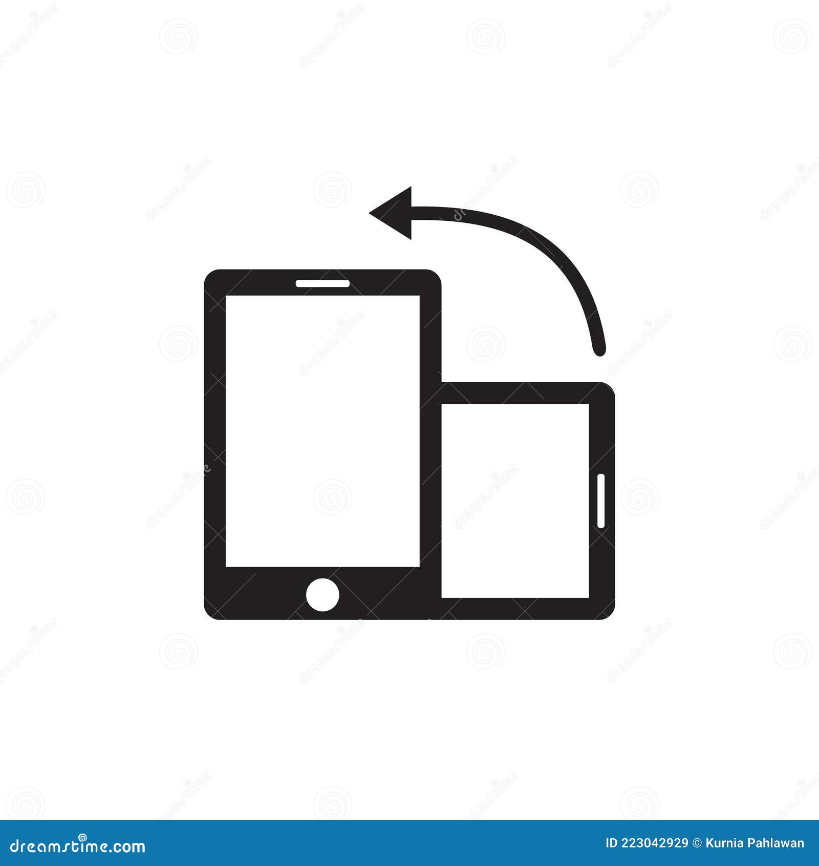 Rotate Screen Logo , Mobile Logo Vector Stock Vector - Illustration of ...