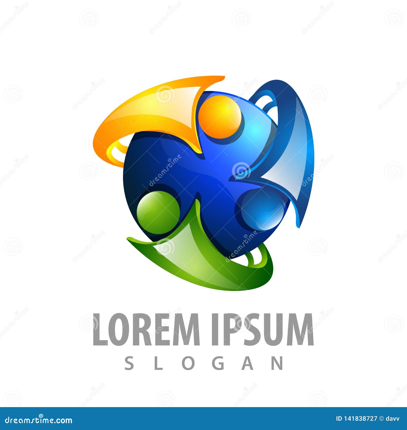 Rotate Shiny Human Logo Concept Design. Symbol Graphic Template Element ...