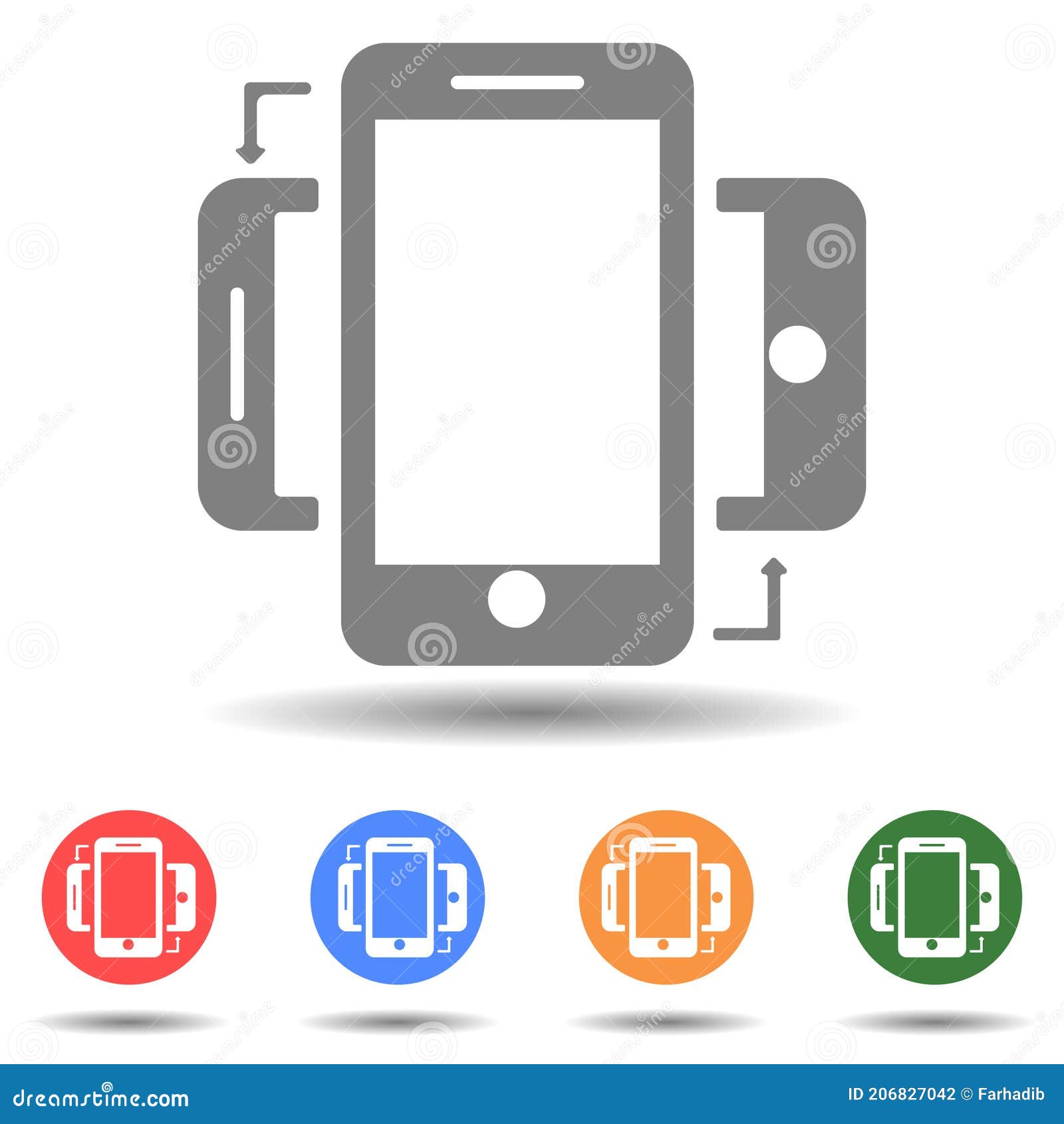 Rotate Smartphone Icon Vector Isolated Stock Vector - Illustration of ...