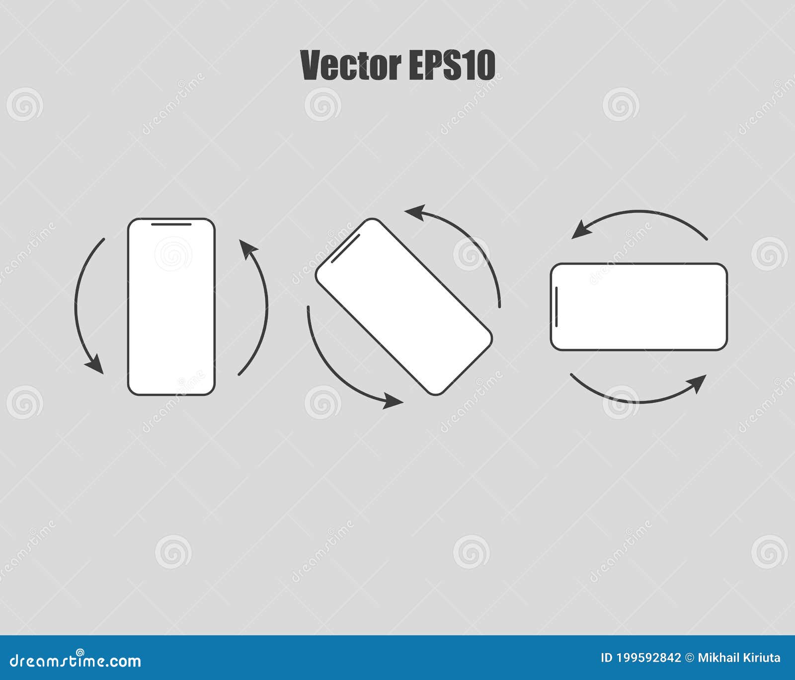 Rotate Smartphone Isolated Icon. Device Rotation Symphol. Vector EPS10 ...