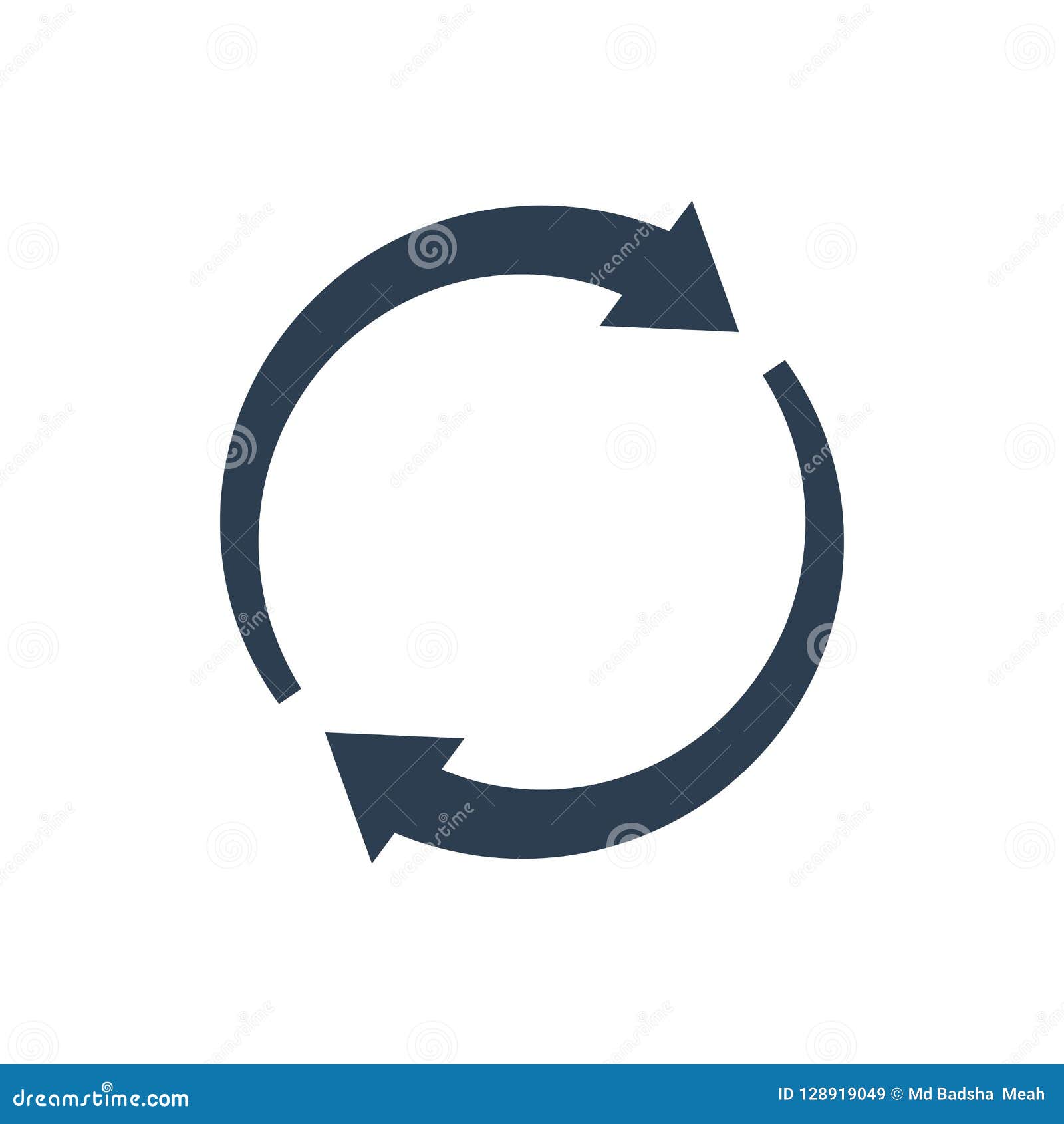 Rotate, spin icon stock vector. Illustration of sync - 128919049