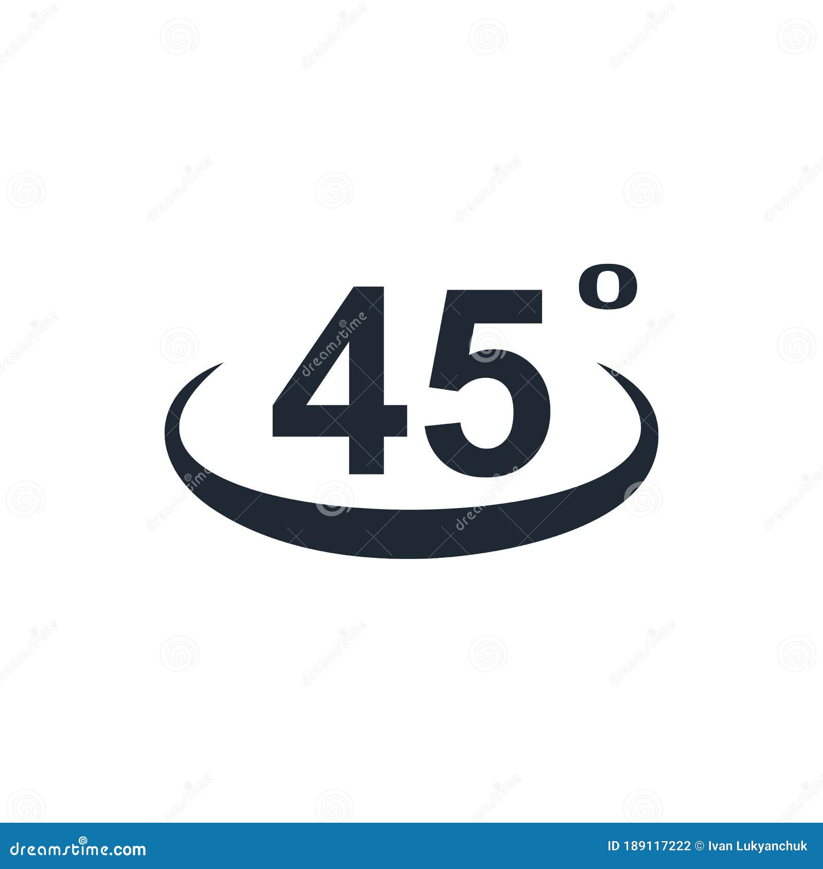 Rotate, turn 45 icon stock vector. Illustration of icon - 189117222