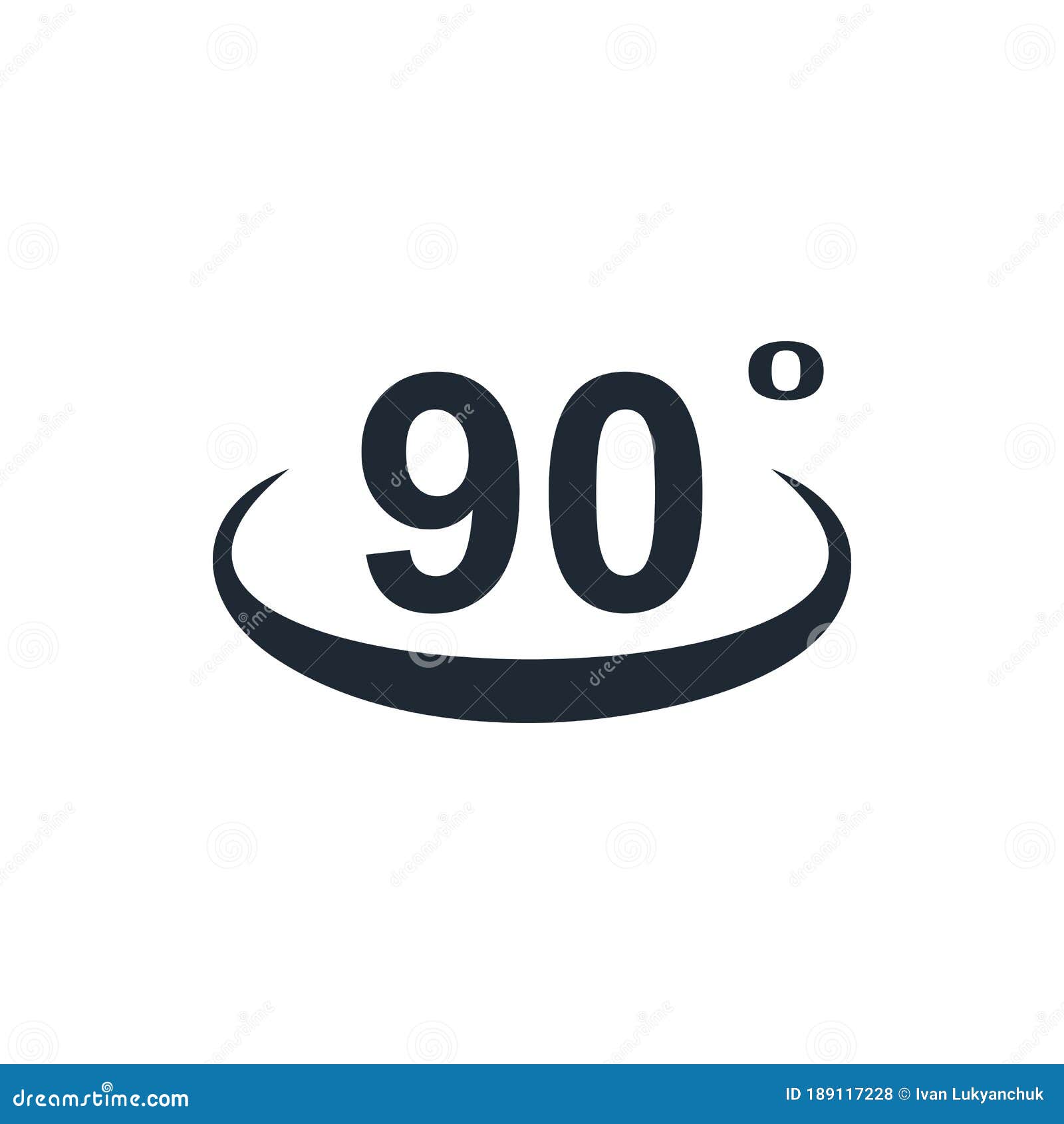 Rotate, turn 90 icon stock vector. Illustration of process - 189117228