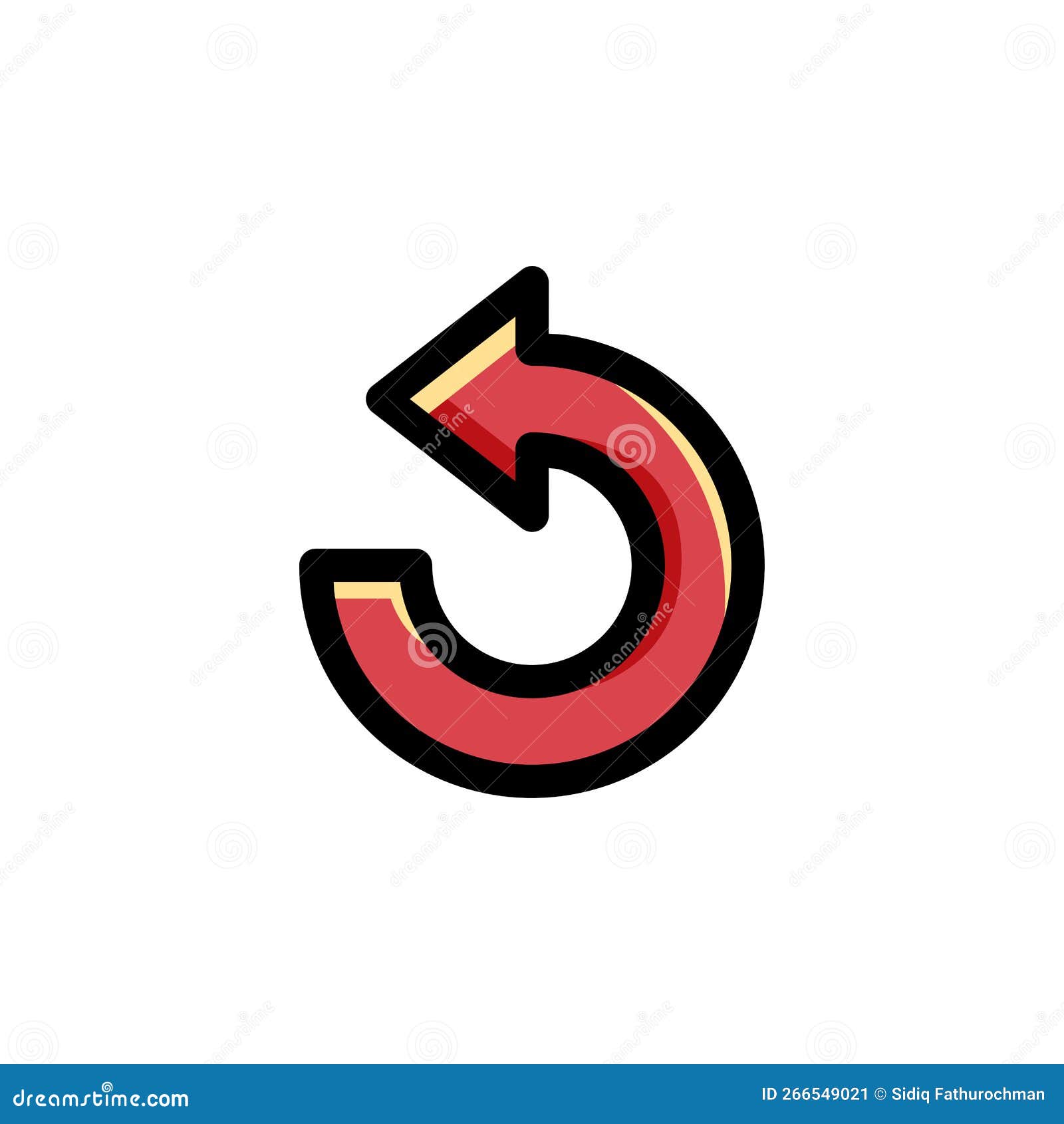 Rotate Icon stock vector. Illustration of website, redo - 266549021