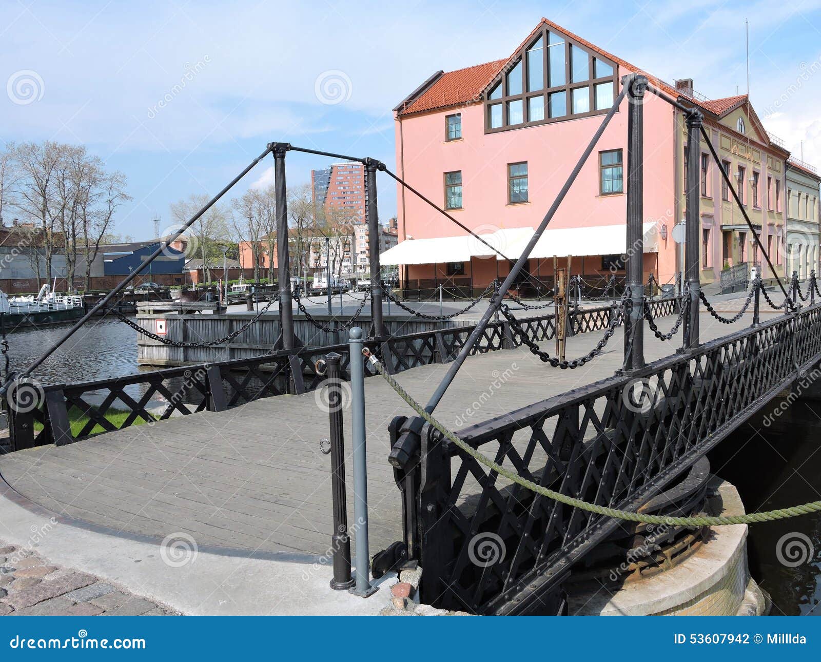 Rotated bridge, Lithuania stock photo. Image of path - 53607942