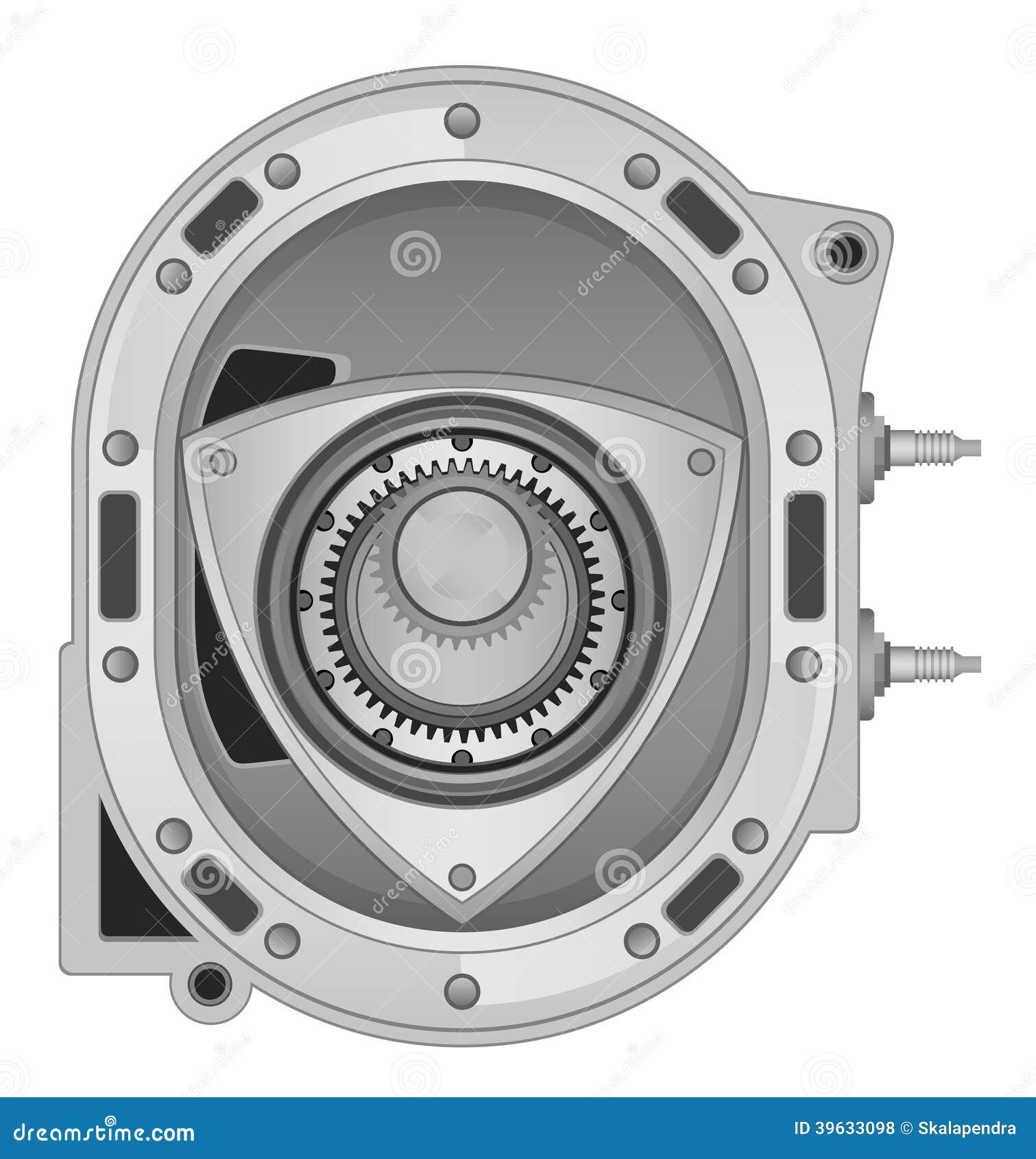 Rotatiemotor vector illustratie. Illustration of motor - 39633098