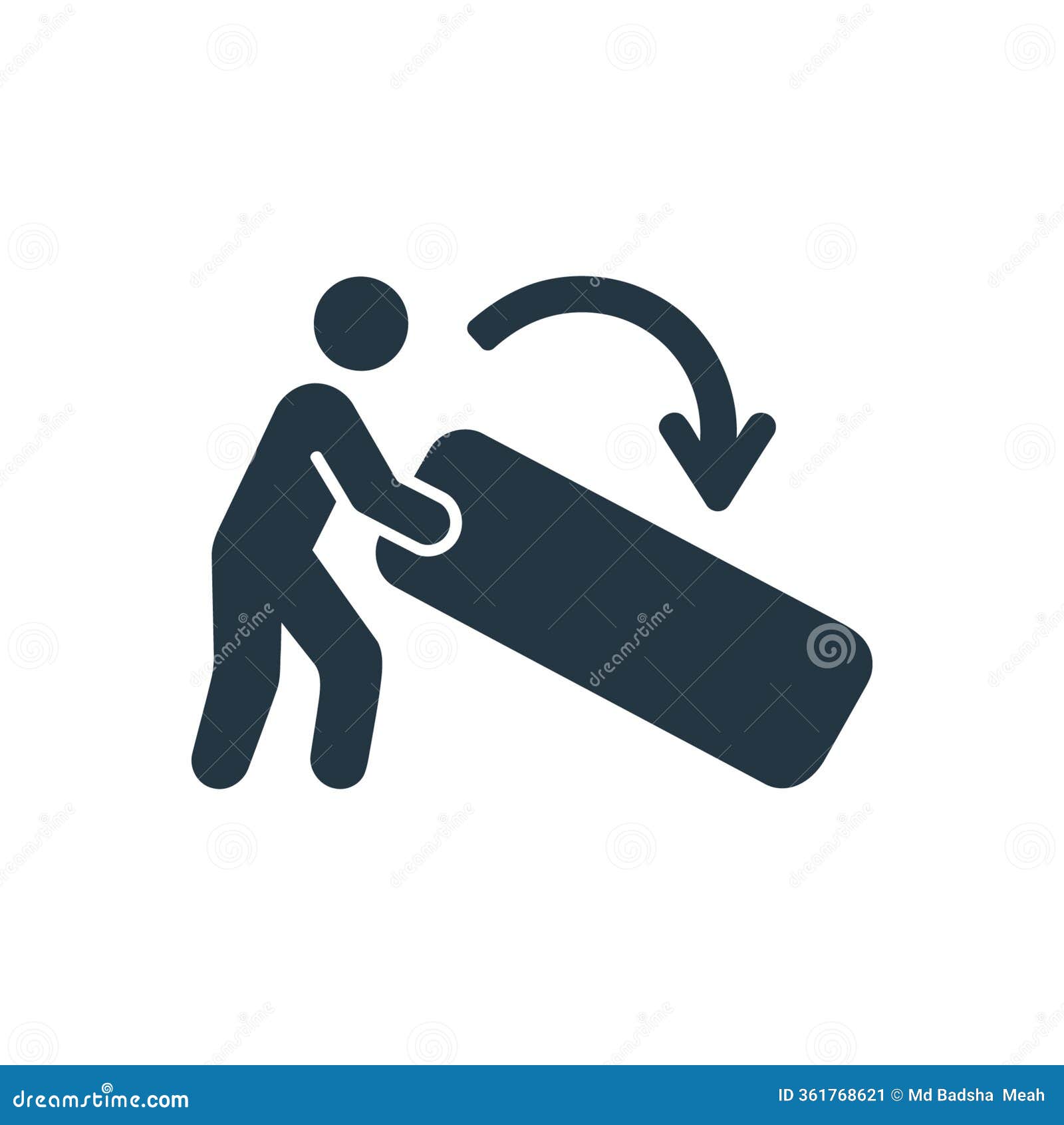 Rotating Action Icon stock vector. Illustration of dynamic - 361768621