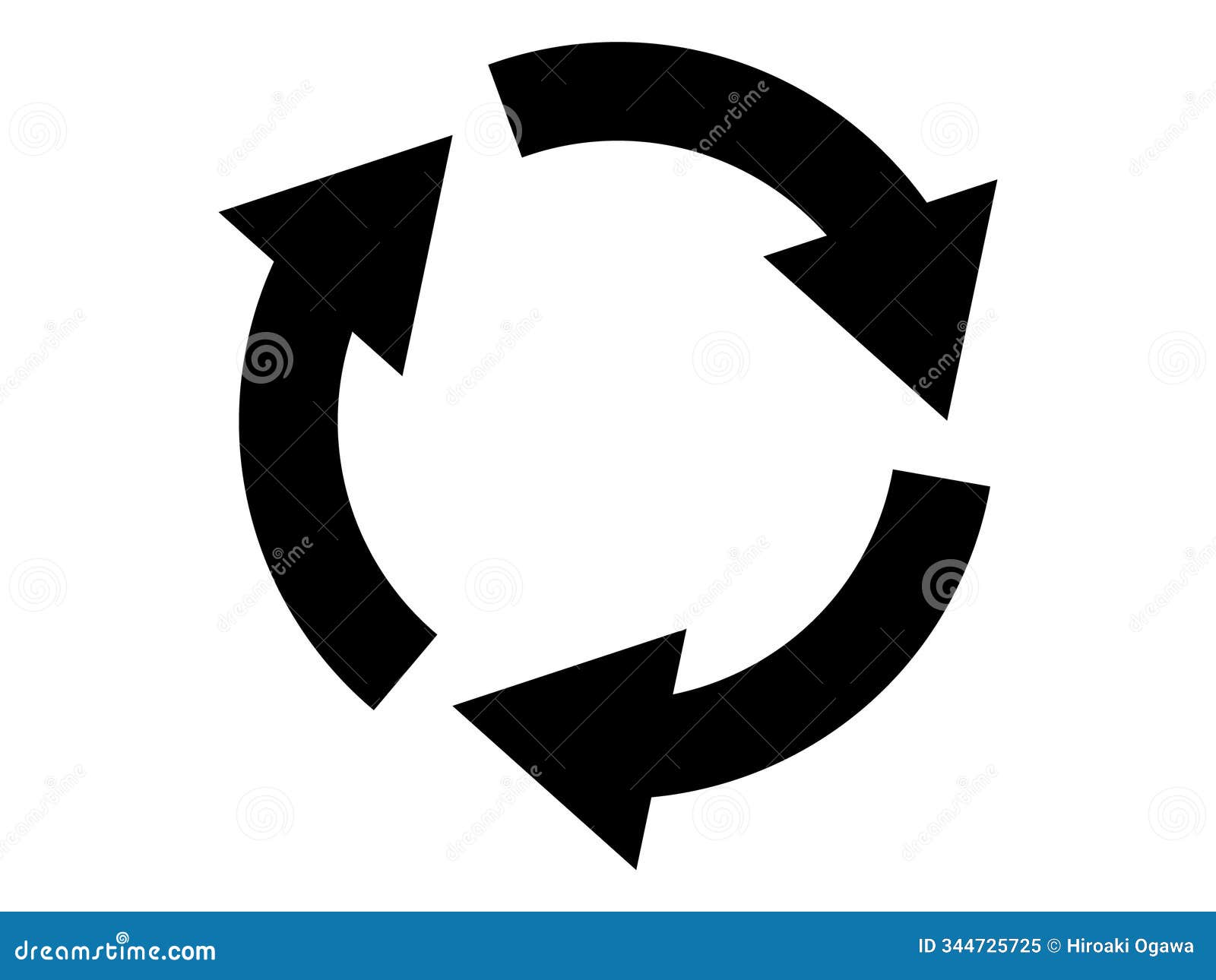 Rotating Arrow (recycle Mark) Stock Illustration - Illustration of ...