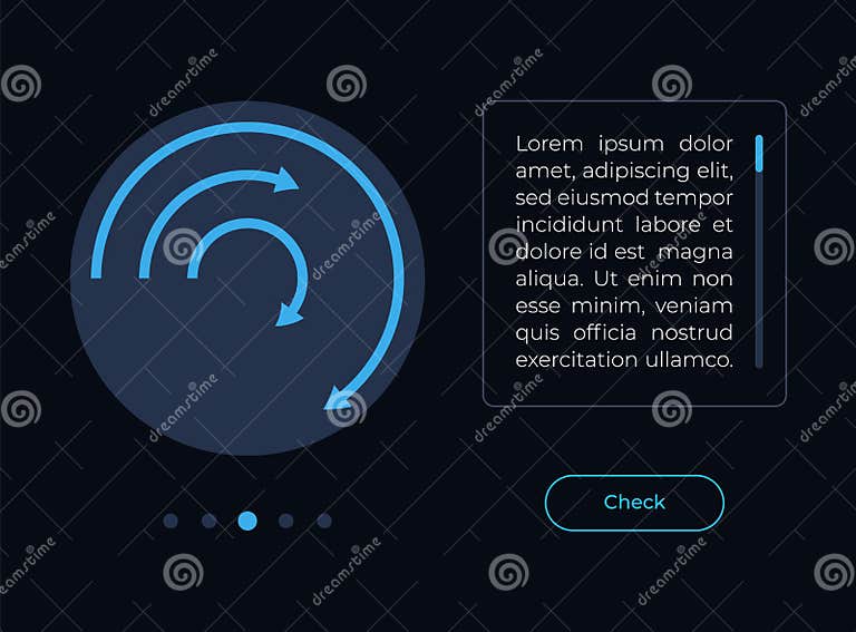 Rotating Arrows Chart UI Element Template Stock Vector - Illustration of dynamic, analysis ...
