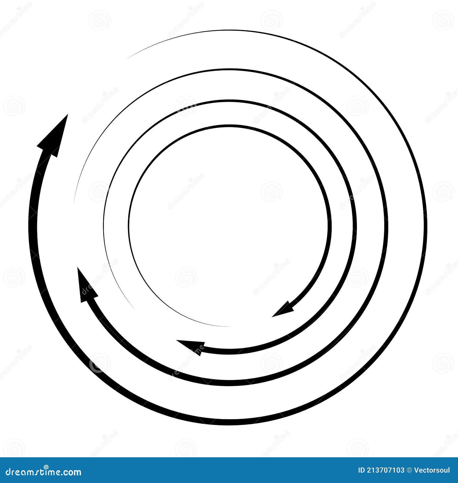 Rotating Arrows. Concentric, Radial, and Circular Arrow Element Stock ...