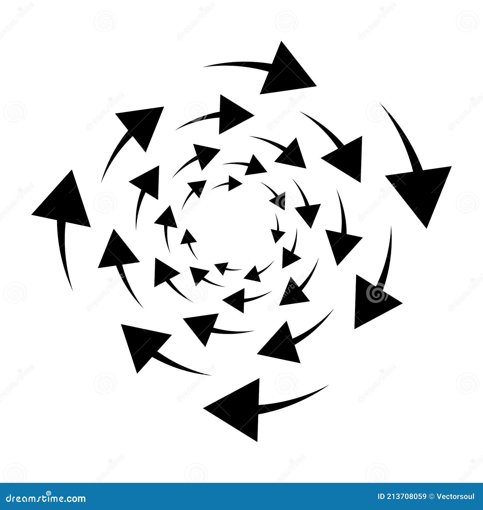 Rotating Arrows. Concentric, Radial, and Circular Arrow Element Stock ...