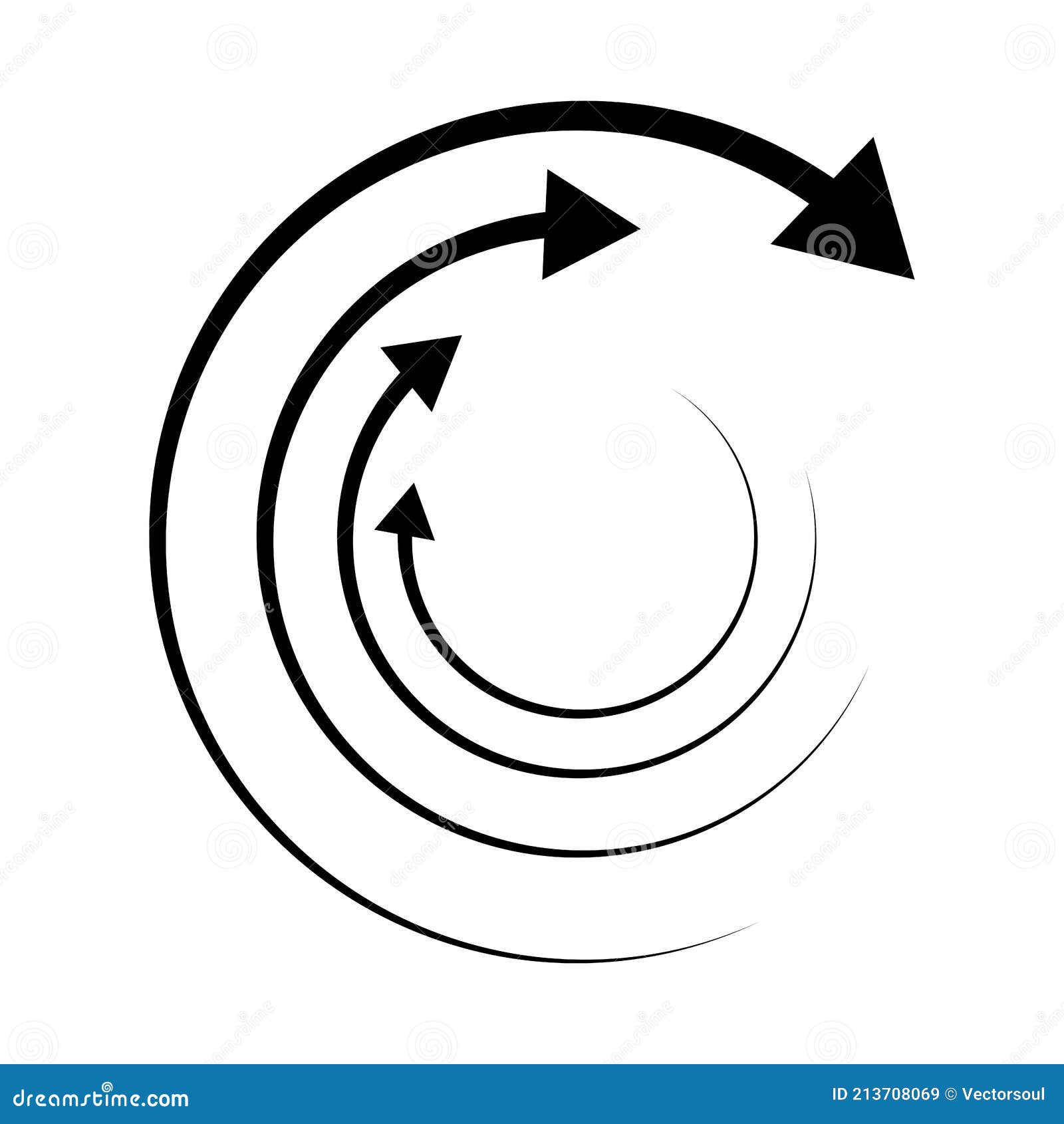Rotating Arrows. Concentric, Radial, and Circular Arrow Element Stock ...