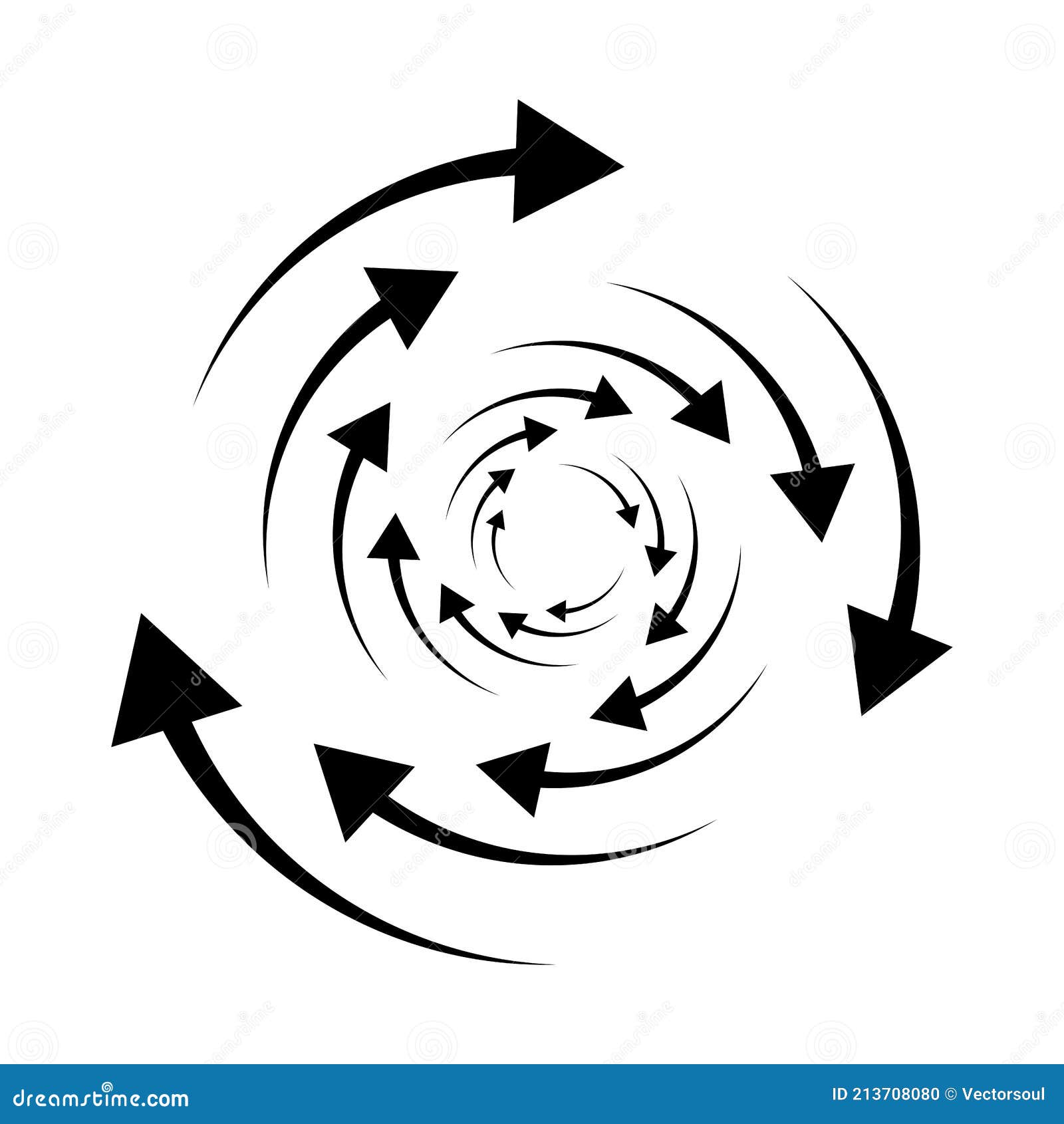 Rotating Arrows. Concentric, Radial, and Circular Arrow Element Stock ...