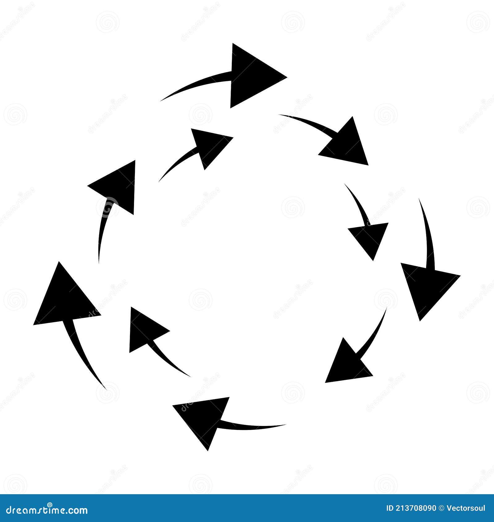 Rotating Arrows. Concentric, Radial, and Circular Arrow Element Stock ...