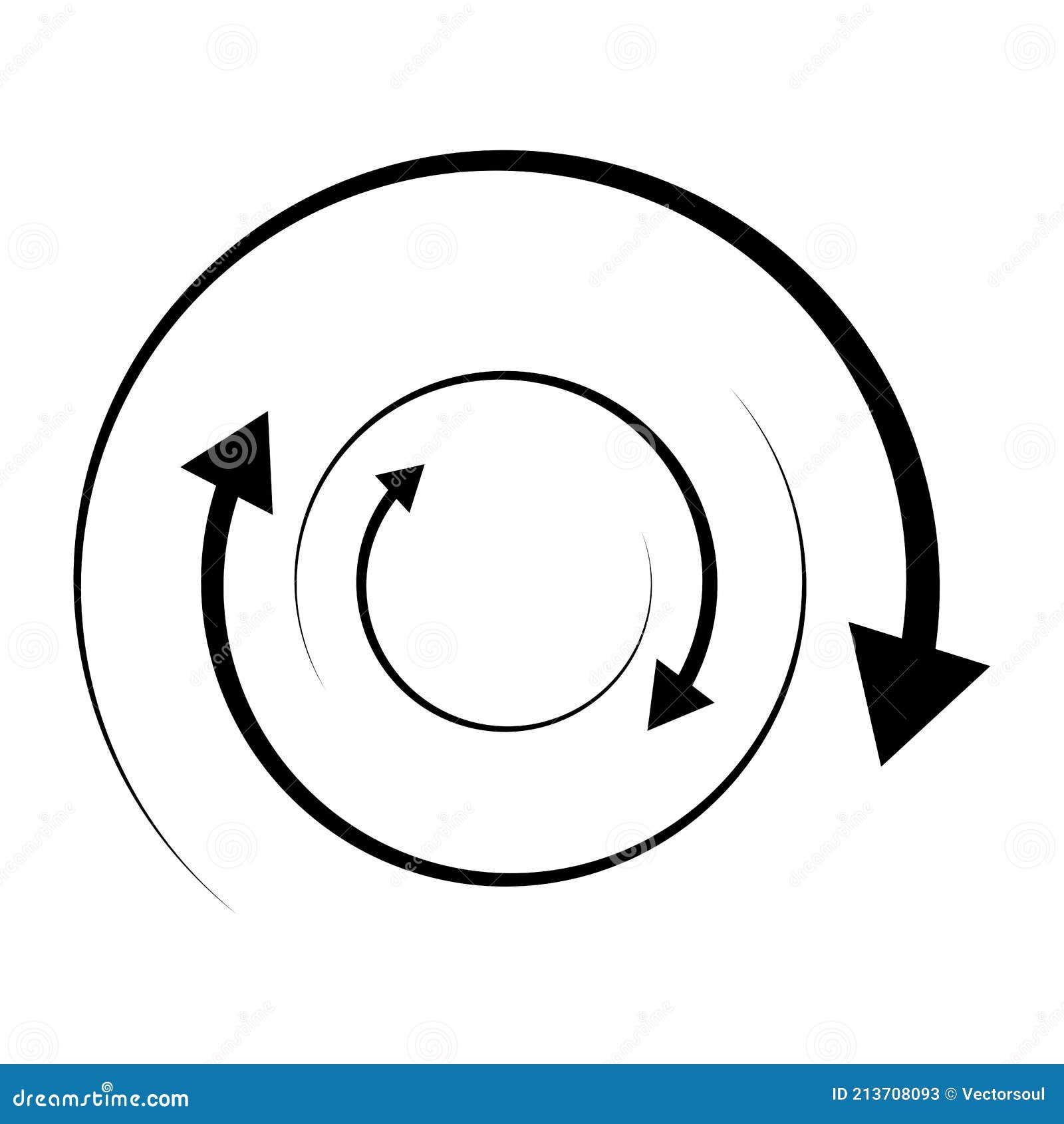 Rotating Arrows. Concentric, Radial, and Circular Arrow Element Stock ...