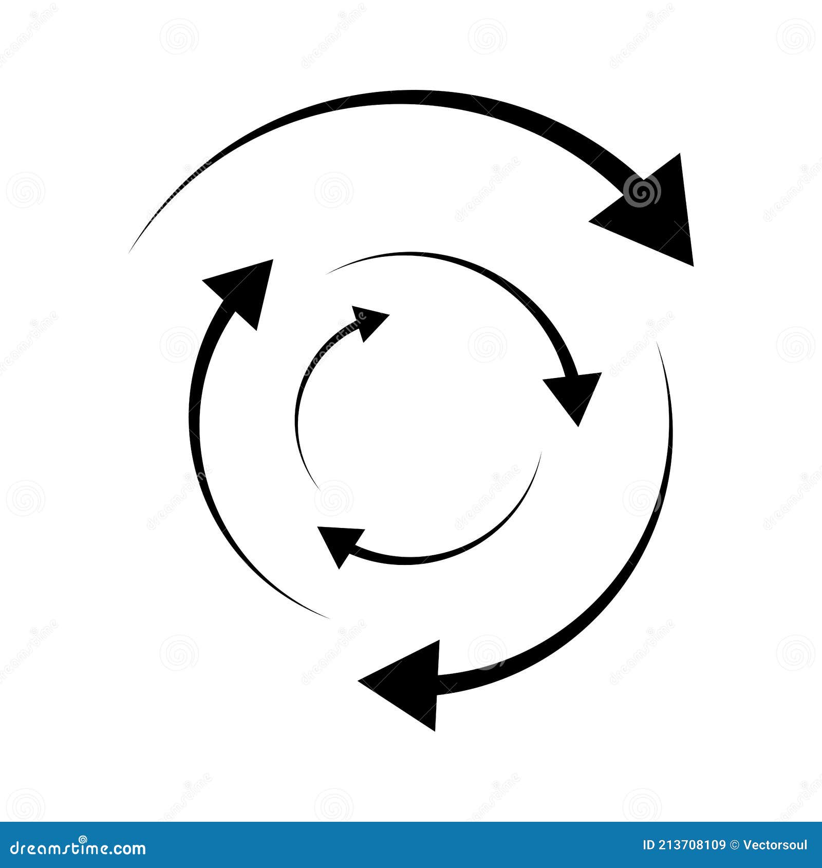 Rotating Arrows. Concentric, Radial, and Circular Arrow Element Stock ...