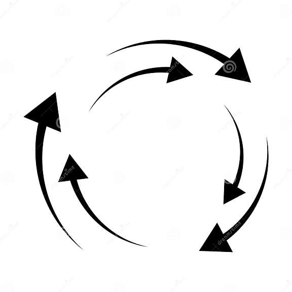 Rotating Arrows. Concentric, Radial, and Circular Arrow Element Stock ...