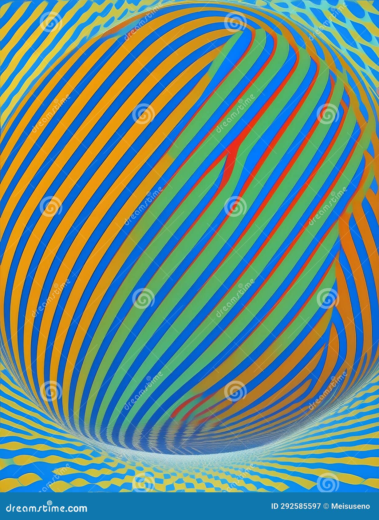 Rotating Ball Zigzag Line Pattern, Optical Illusion Illustration Stock ...