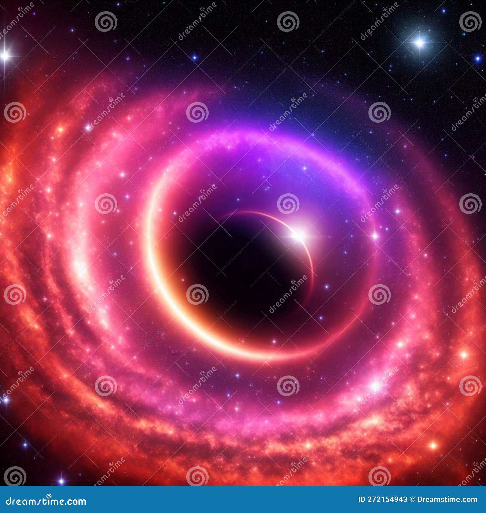 Rotating Black Hole In Outer Space. Generative Artificial Intelligence ...