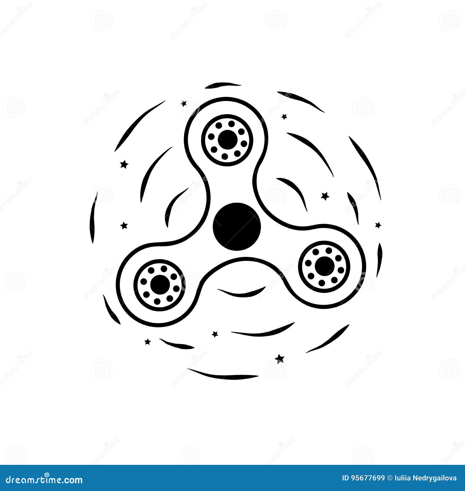 Rotating Black Spinner, Illustration Stock Illustration - Illustration ...